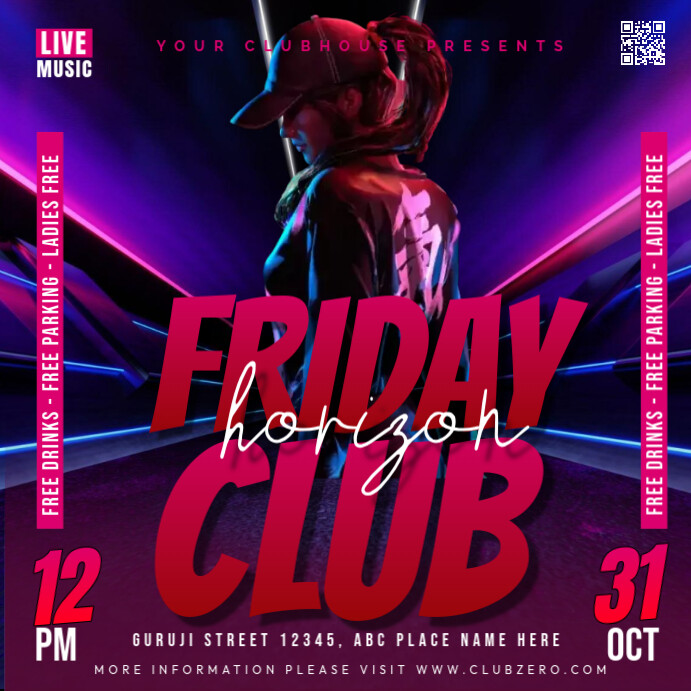 friday club.a Template | PosterMyWall