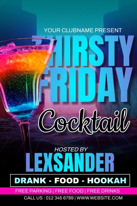 Friday Cocktail Ads Template | PosterMyWall