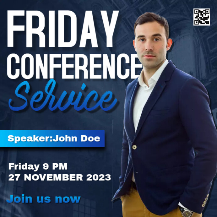 Friday Conference Services Template | PosterMyWall