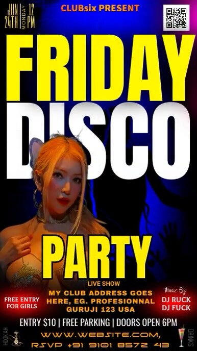 Plantilla de friday disco night party | PosterMyWall