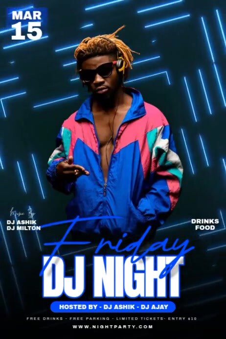 Plantilla de Friday Dj Night | PosterMyWall