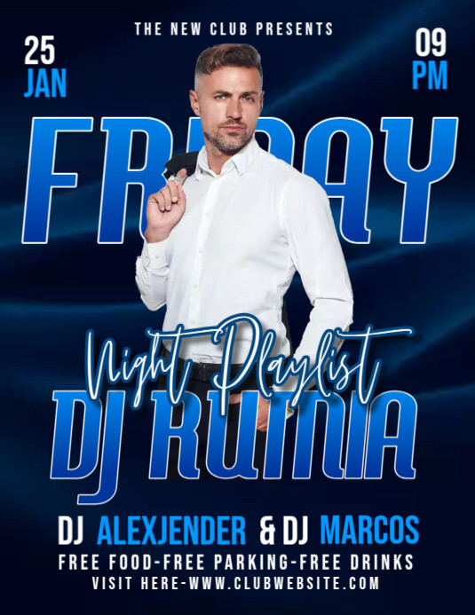Friday DJ Night Party Template | PosterMyWall