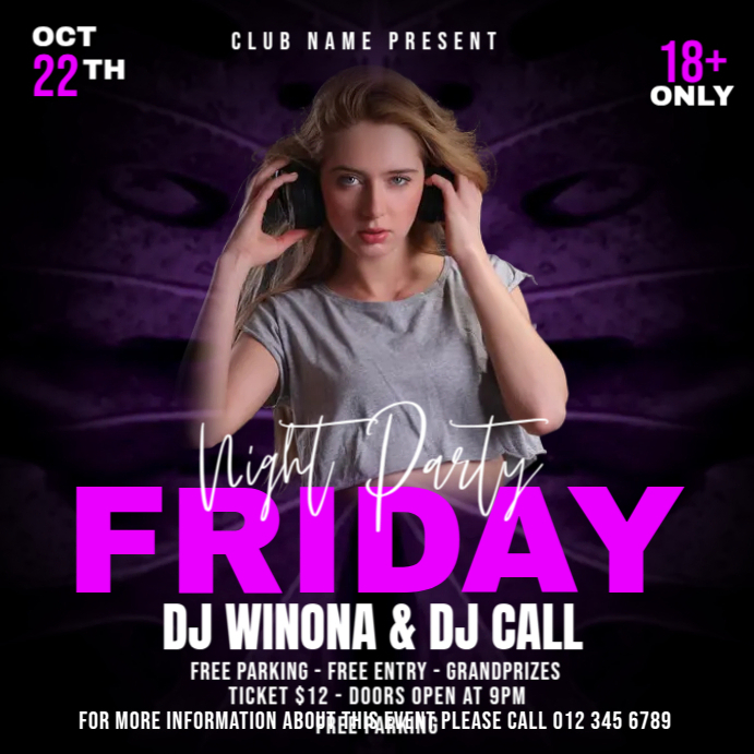 Copy of Friday DJ Night Party | PosterMyWall