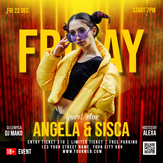 Friday DJ Party Template | PosterMyWall