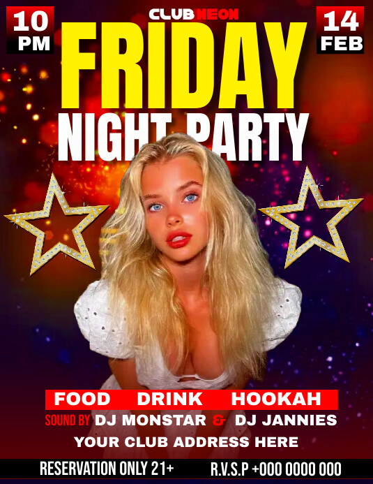 Plantilla de friday drink party/club party | PosterMyWall