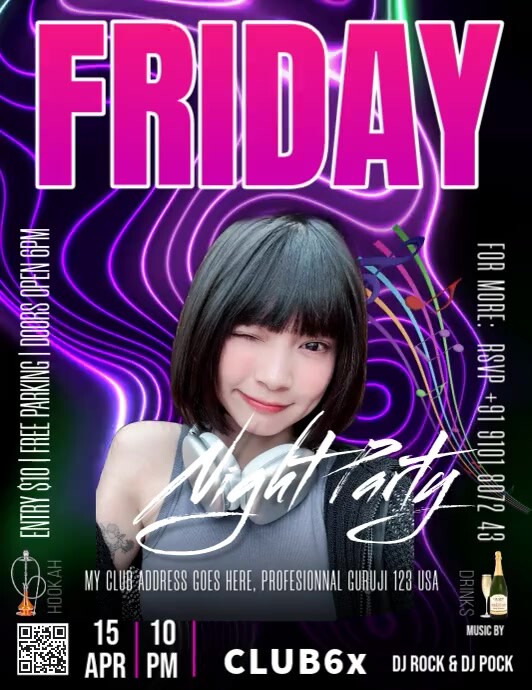 Plantilla de friday drink party | PosterMyWall