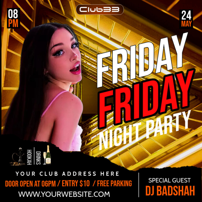 Copy of friday drink party | PosterMyWall