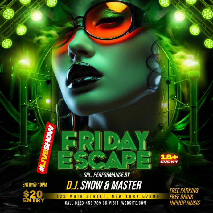 Friday Escape Template | PosterMyWall