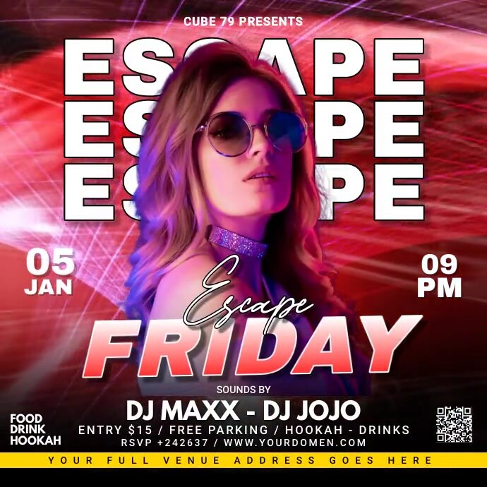 Friday Escape Template | PosterMyWall