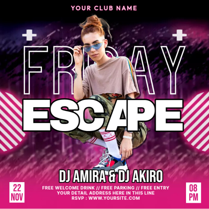 Friday Escape Night Party Template | PosterMyWall