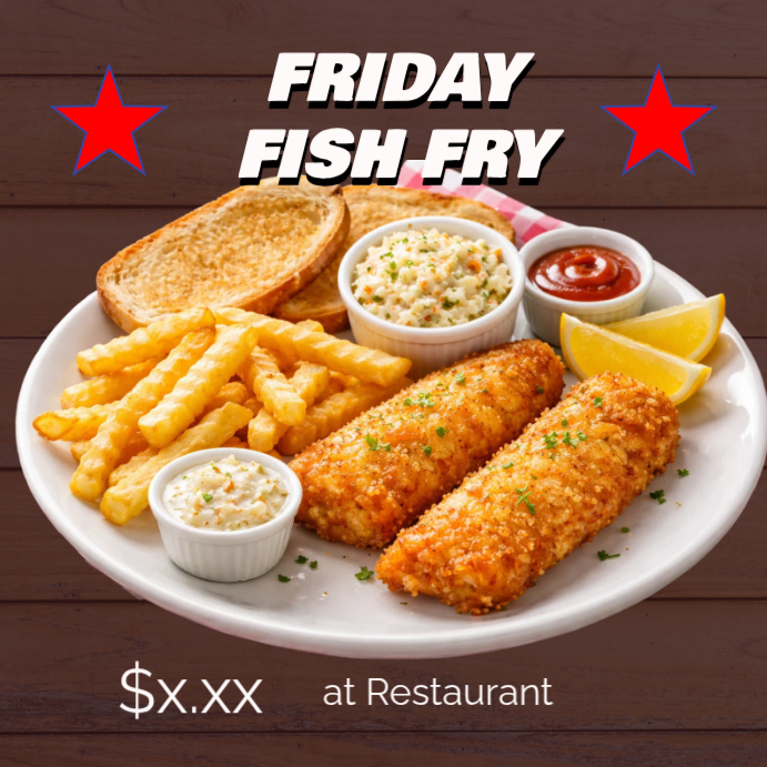 Plantilla de Friday Fish Fry, Instagram | PosterMyWall