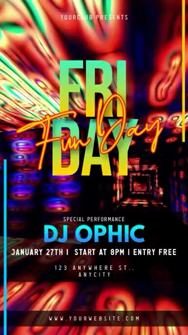 Friday Fun Day Party Template | PosterMyWall