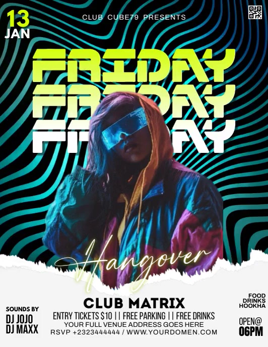 Friday Hangover Template | PosterMyWall