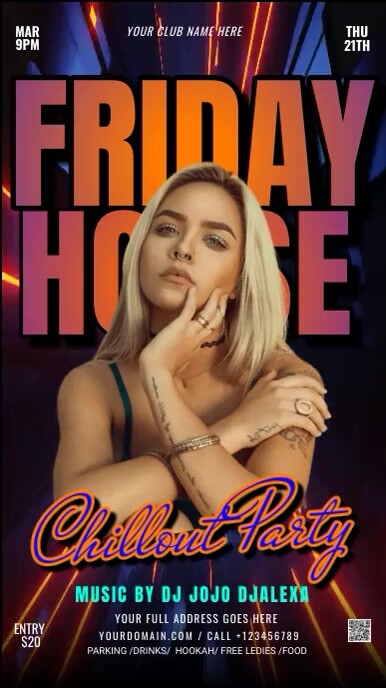 Plantilla de FRIDAY HOUSE | PosterMyWall