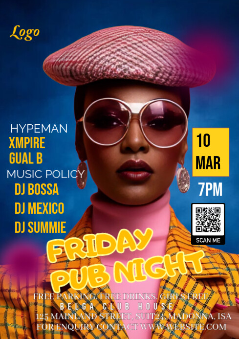 Friday hub night Template | PosterMyWall