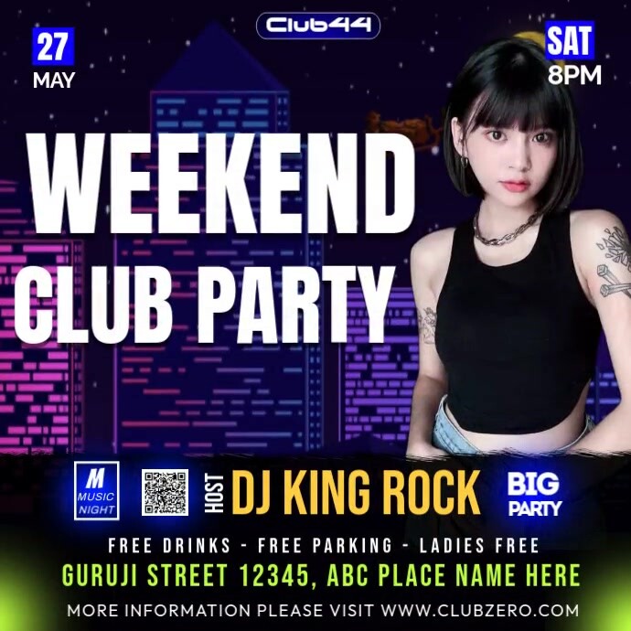 Plantilla de friday ladies night | PosterMyWall