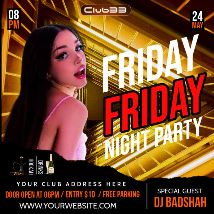 Plantilla de friday ladies night | PosterMyWall