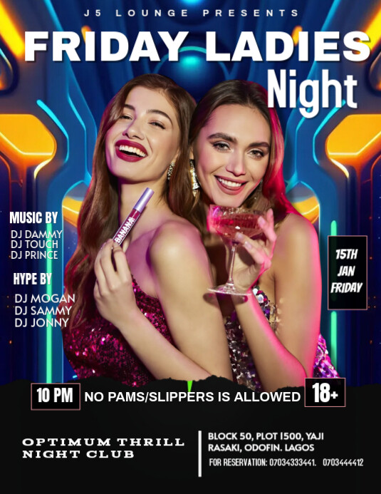 Friday ladies night Template | PosterMyWall