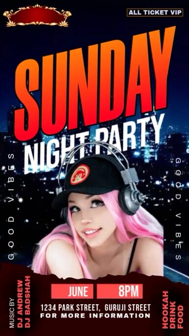 Plantilla de friday ladies night | PosterMyWall