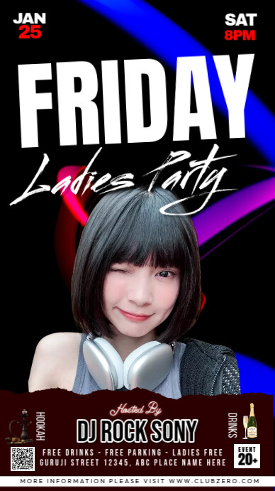 Plantilla de friday ladies night | PosterMyWall