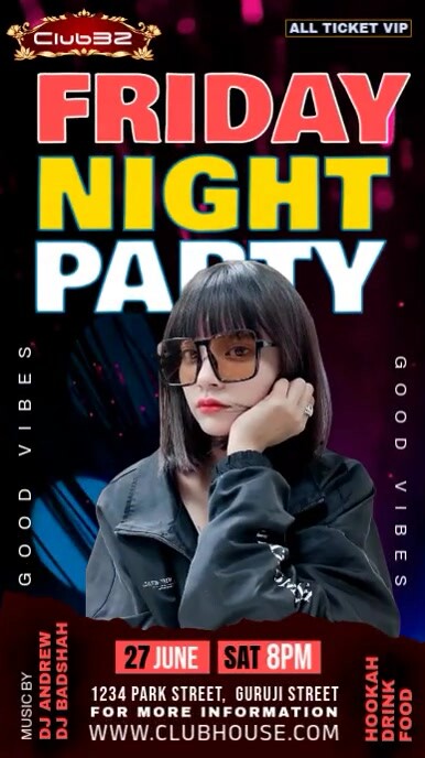 Plantilla de friday ladies night | PosterMyWall