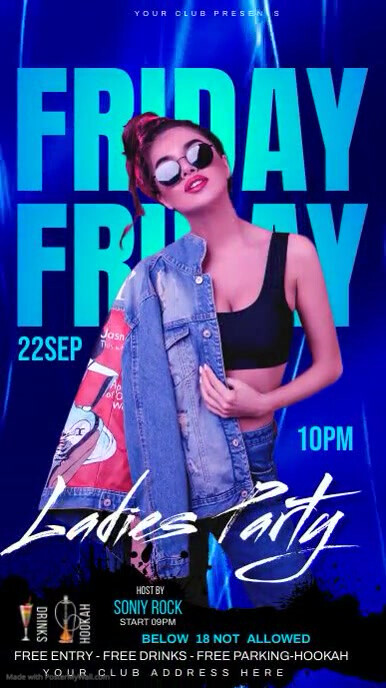 friday ladies night party Template | PosterMyWall