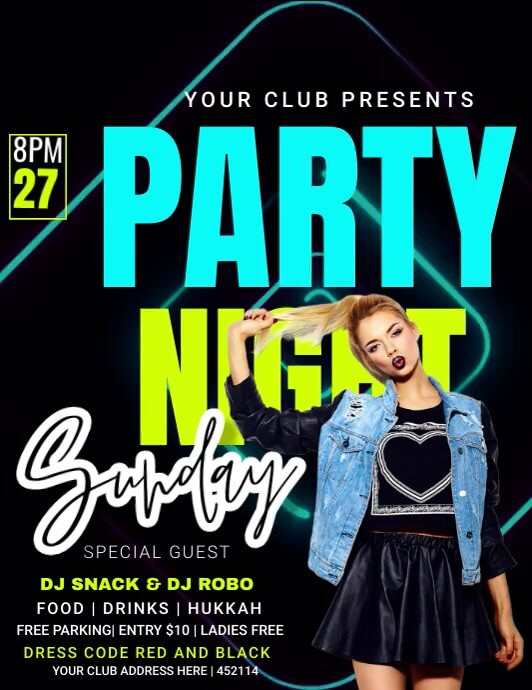 Friday ladies night/pob night/girls night Template | PosterMyWall