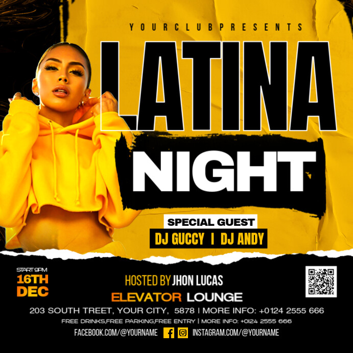 Modèle friday latin party flyer | PosterMyWall