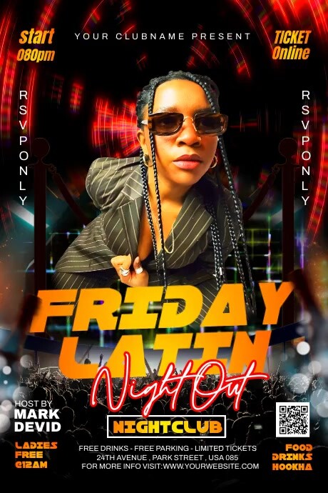 Friday Latin Party Flyer Template | PosterMyWall