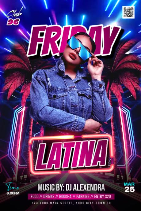 friday latin party video ads flyer Template | PosterMyWall