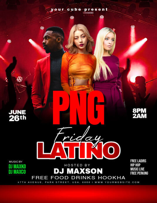 friday latino flyer Template | PosterMyWall