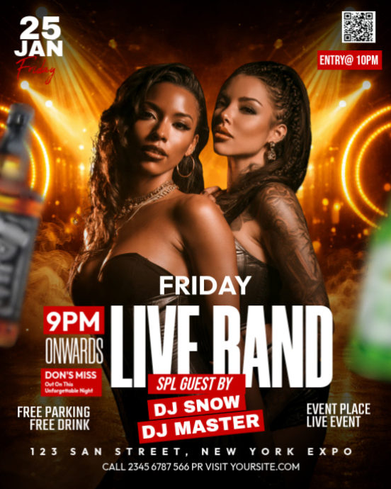 Friday Live Band Night Template | PosterMyWall