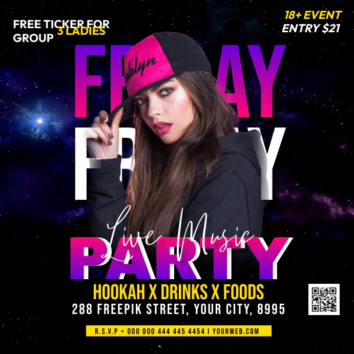 Friday Live Music Party Template | PosterMyWall