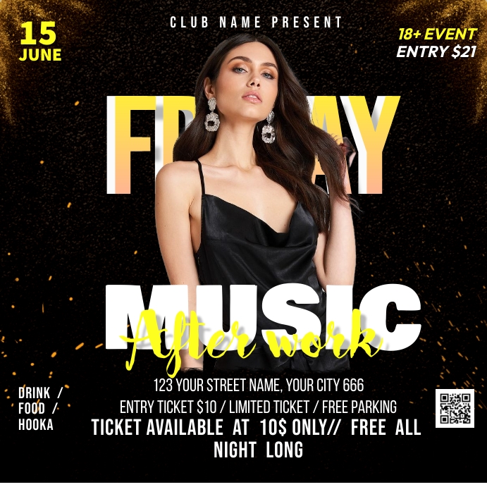 Friday Music Afterwork Template | PosterMyWall