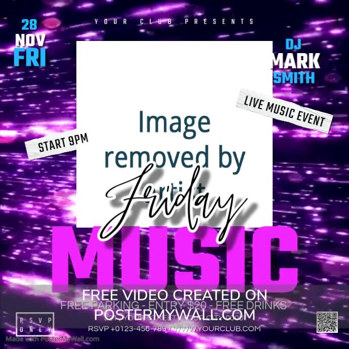 Friday Music Template | PosterMyWall