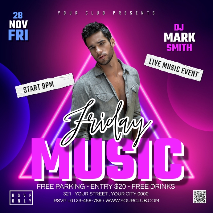 Copy of Friday Music | PosterMyWall