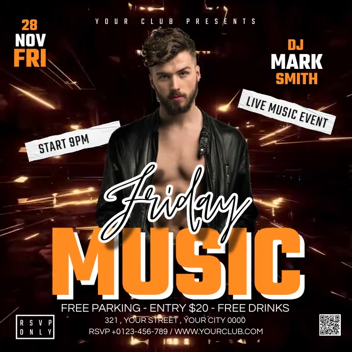 Copy of Friday Music | PosterMyWall