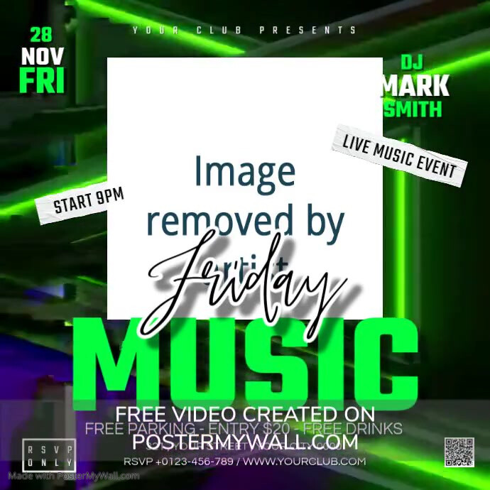 Plantilla de Música de Viernes | PosterMyWall