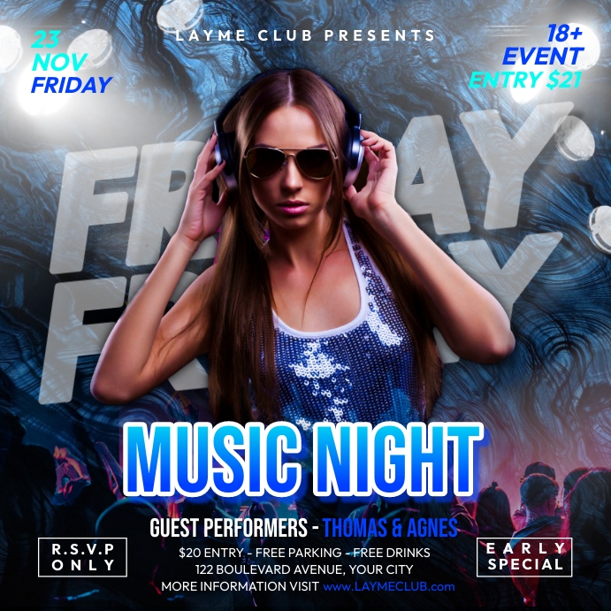 Friday Music Night Template | PosterMyWall