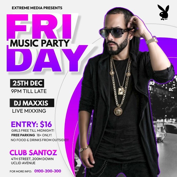 Friday Music Party (1) Template | PosterMyWall