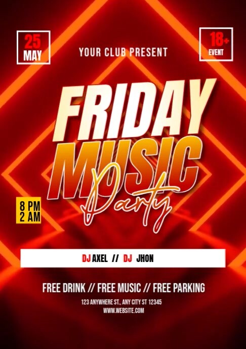 Friday music party Template | PosterMyWall