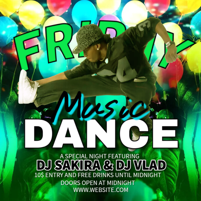 Plantilla de Friday Music Party | PosterMyWall