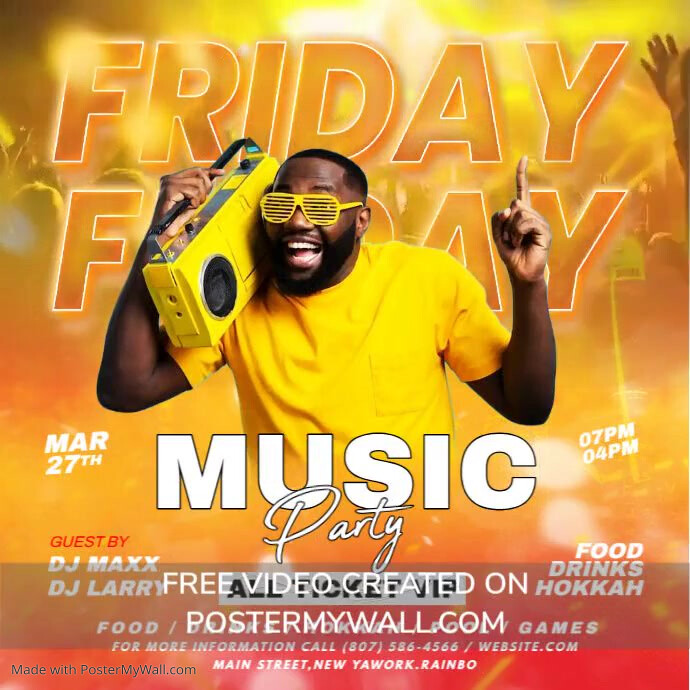 Copy of Friday Music Party | PosterMyWall