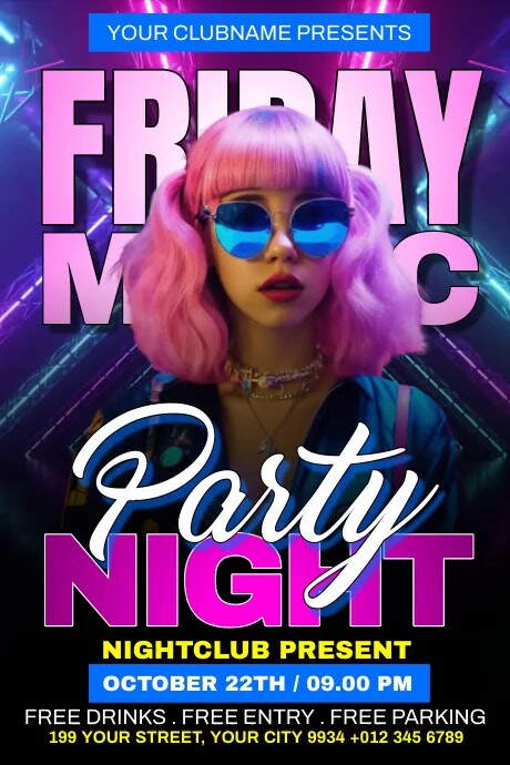 Friday Music Party Template | PosterMyWall
