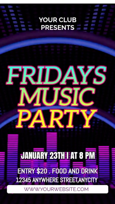 Friday music party Template | PosterMyWall