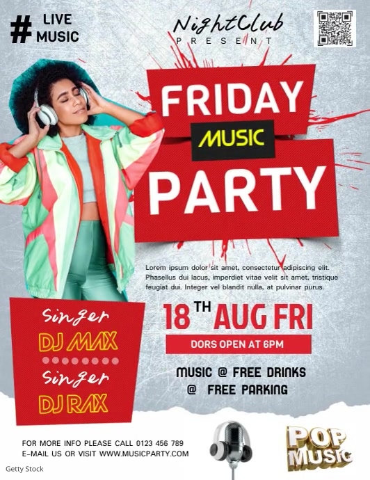 Friday Music Party Events Flyer Template | PosterMyWall