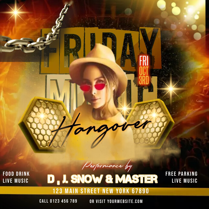 Copy of FRIDAY MUSIC PARTY INSTAGRAM POST | PosterMyWall