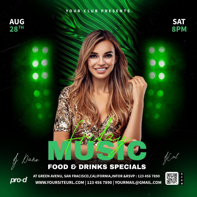 Plantilla de Friday Music Template | PosterMyWall