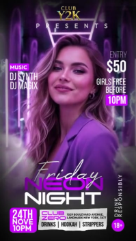 Friday Neon Night Template | PosterMyWall