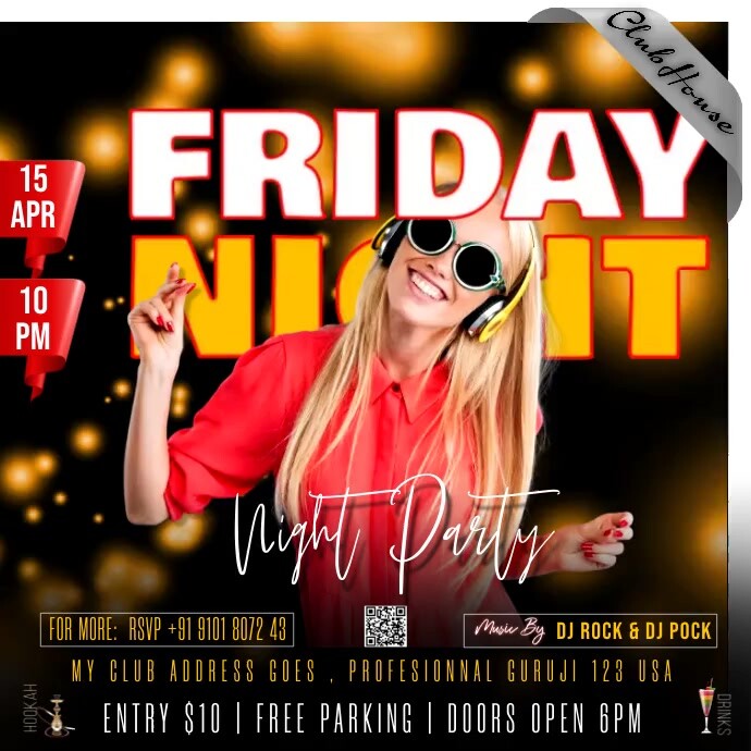 Friday night/18+event/musical night Template | PosterMyWall
